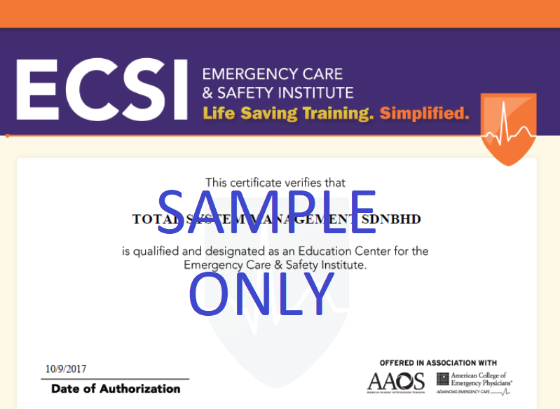 Certified First Aid Training, CPR & AED by Emergency Care Safety ...